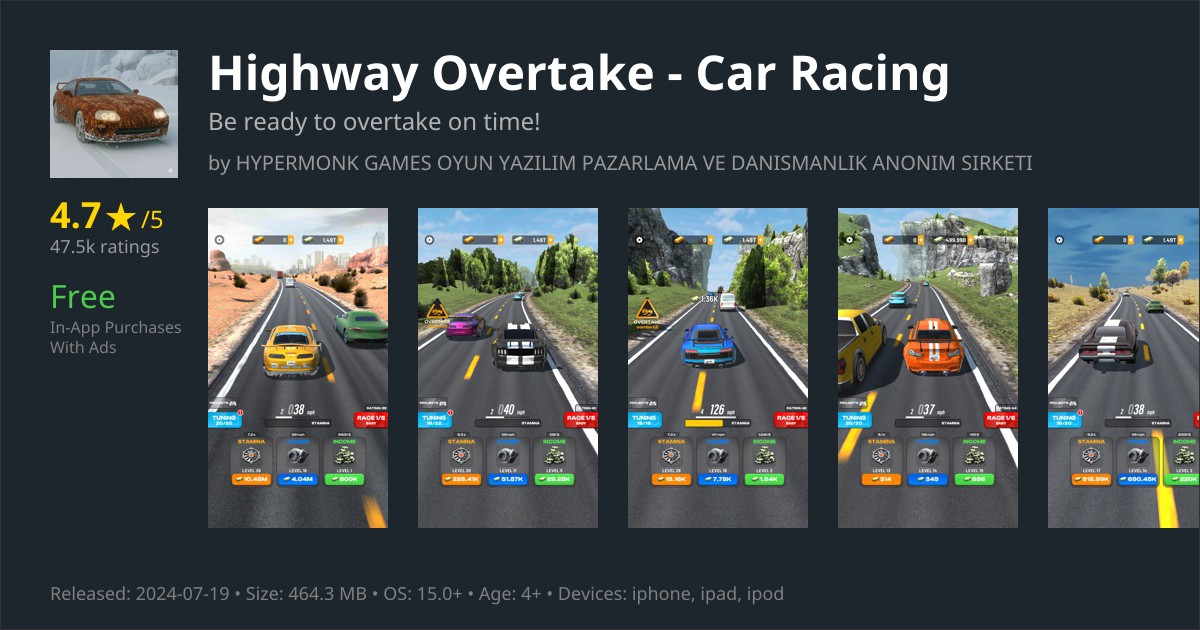 Highway Overtake Game Reviews – Features, Pricing & User Ratings