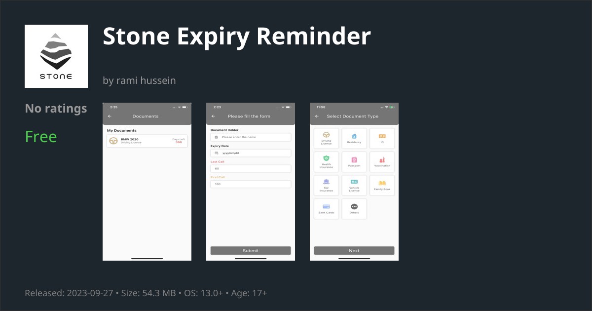 Stone Expiry Reminder App Reviews – Features, Alternatives & User Ratings