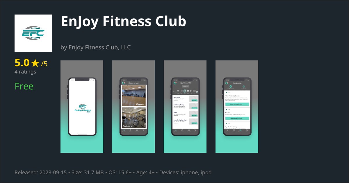 EnJoy Fitness Club App Reviews – Features, Alternatives & User Ratings