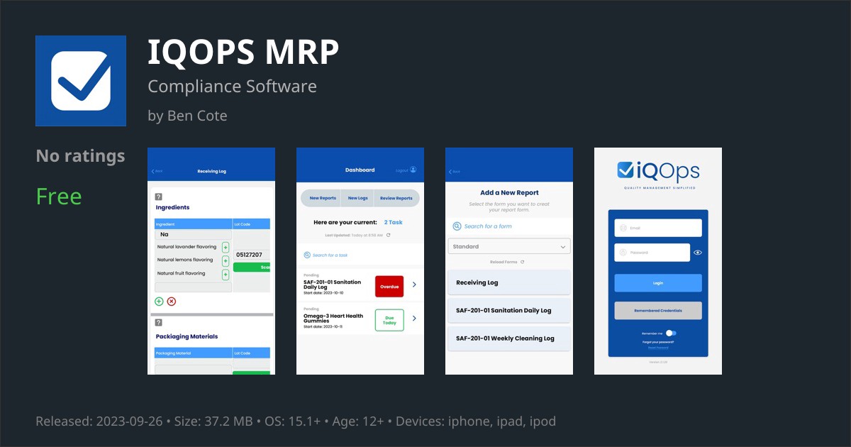 IQOPS MRP App Reviews – Features, Alternatives & User Ratings
