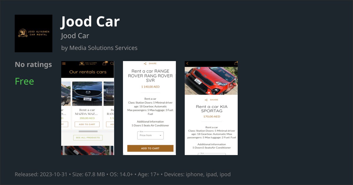 Jood Car app for iPhone — Download