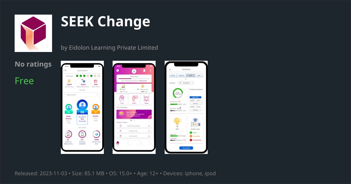 SEEK Change App Reviews – Features, Alternatives & User Ratings