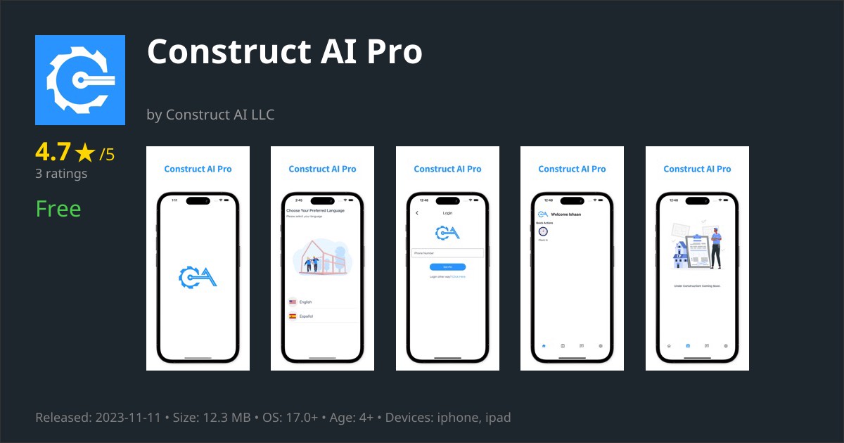 Construct AI Pro App for iPhone - Download