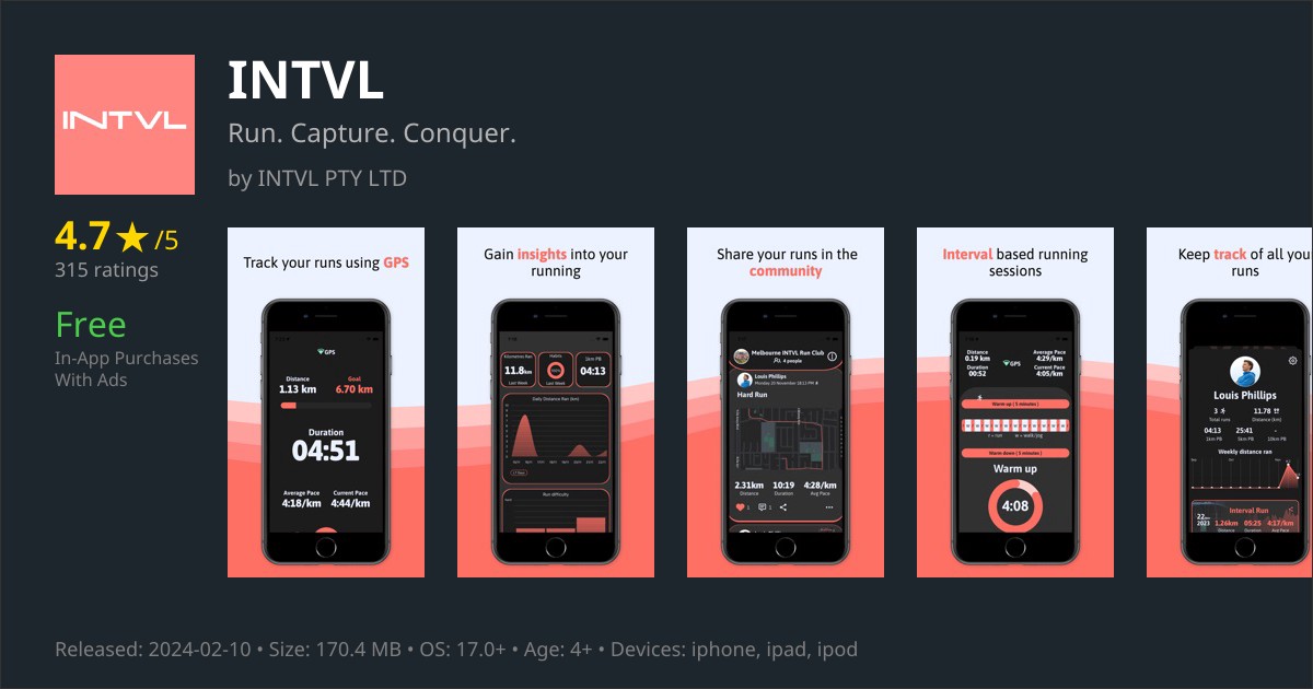 INTVL - Running Game, Territory Control, Fitness Tracker