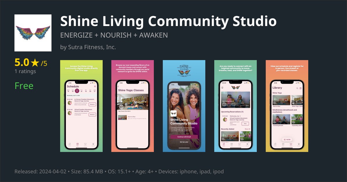 Shine Living Community Studio App for iPhone - Download