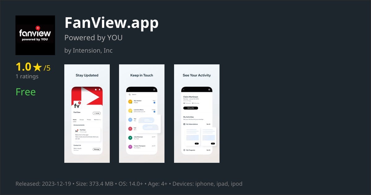 FanView.app App for iPhone - Download