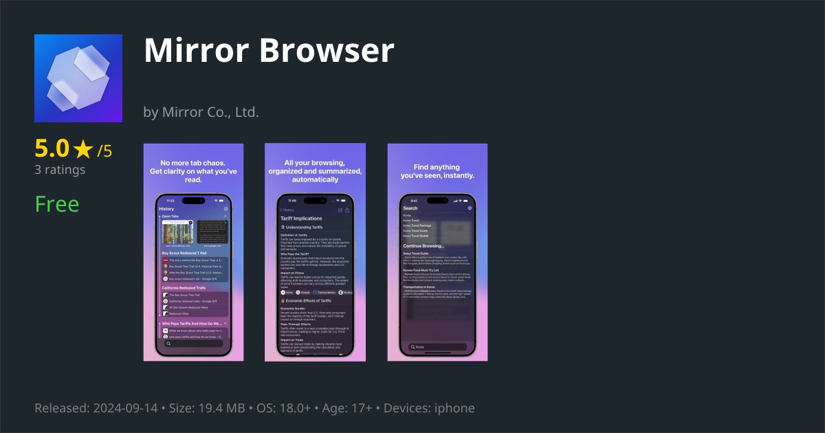 Mirror Browser App Reviews – Features, Alternatives & User Ratings