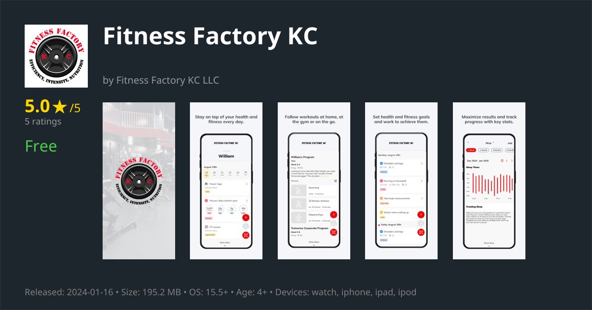 Fitness Factory KC App for Apple Watch - Download