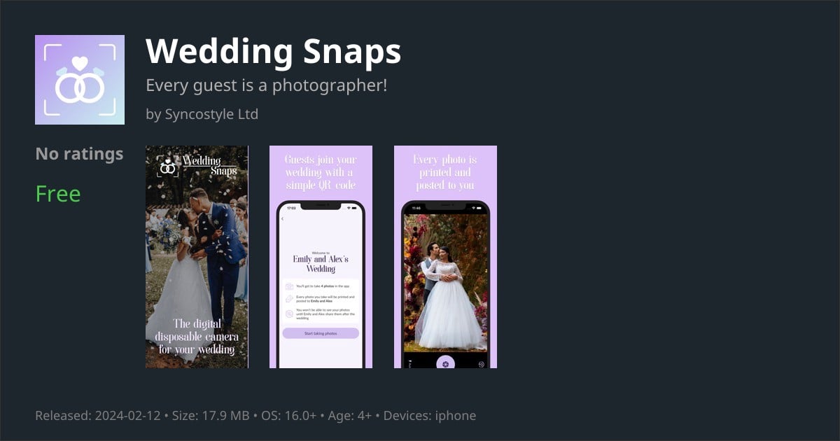 Wedding Snaps App Reviews – Features, Alternatives & User Ratings