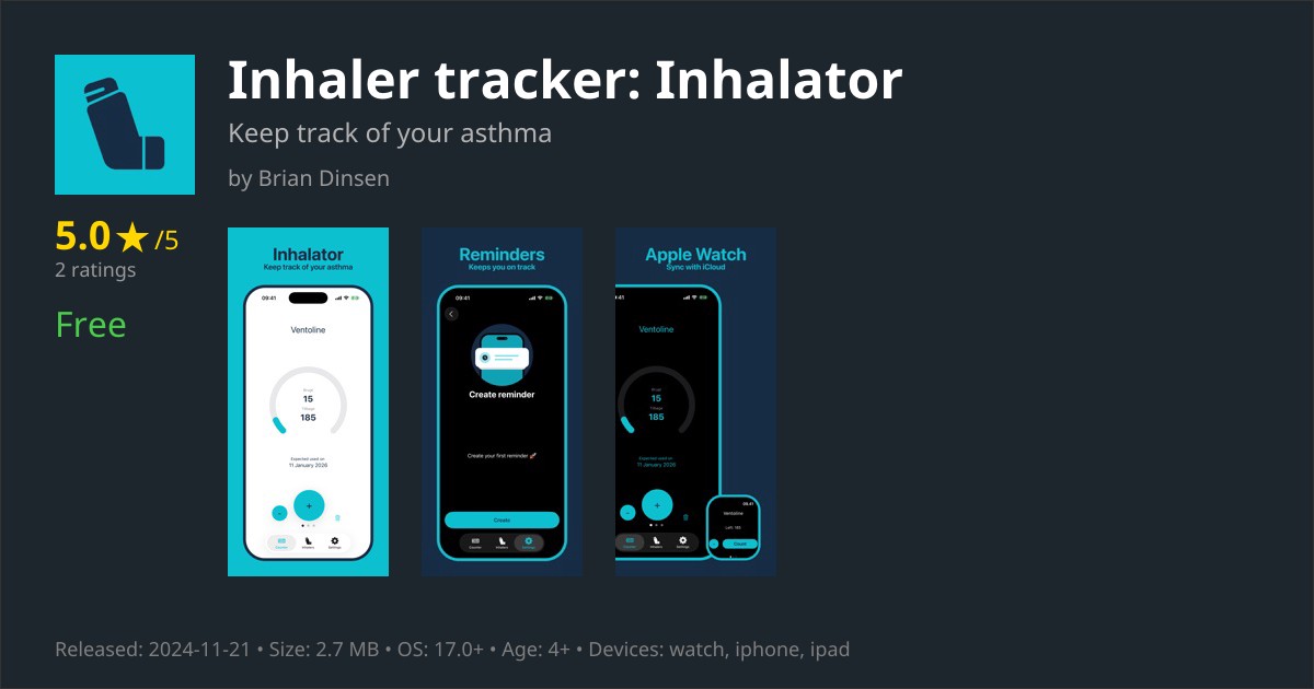 Inhaler Tracker - Asthma Medication Log