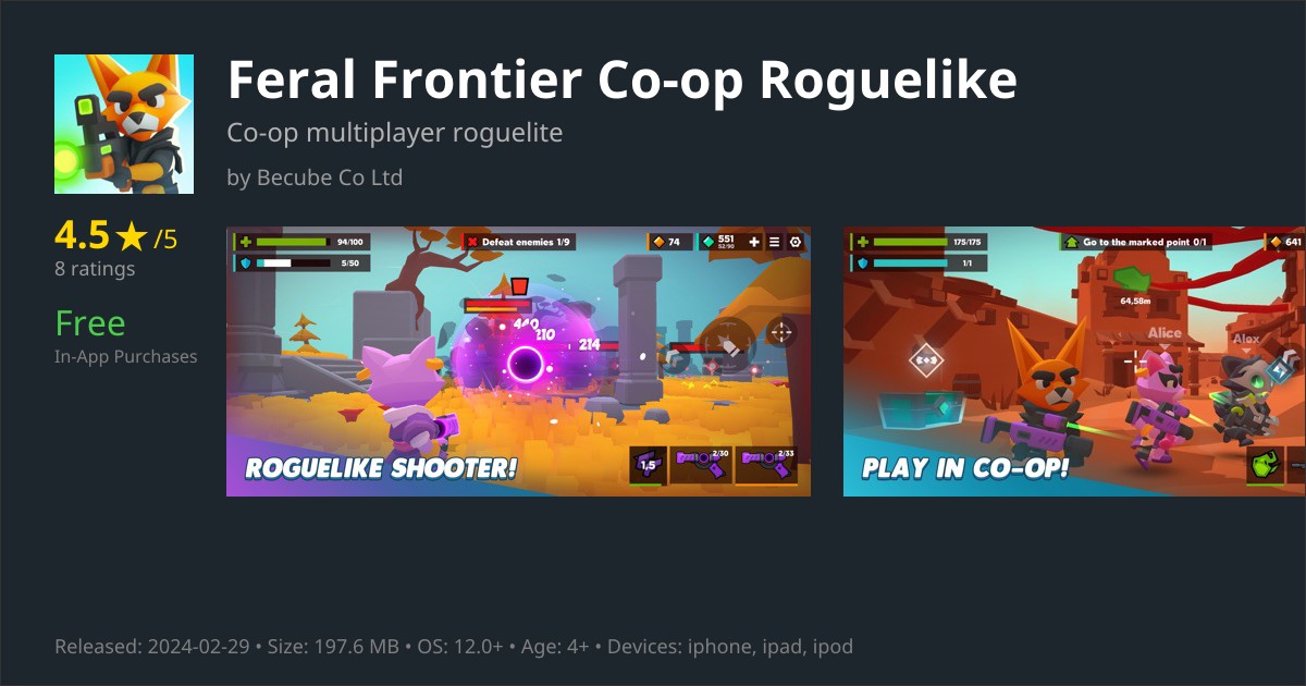 Feral Frontier - Co-op Roguelike Shooter Game | AppsHunter