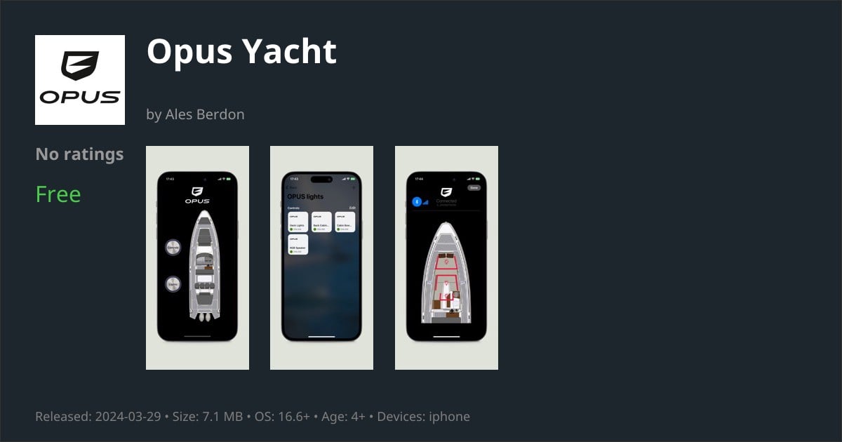 Opus Yacht App for iPhone - Download
