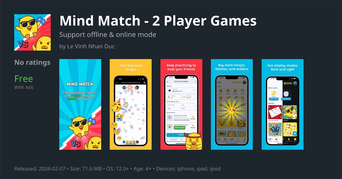 Mind Match game for iPhone — Download