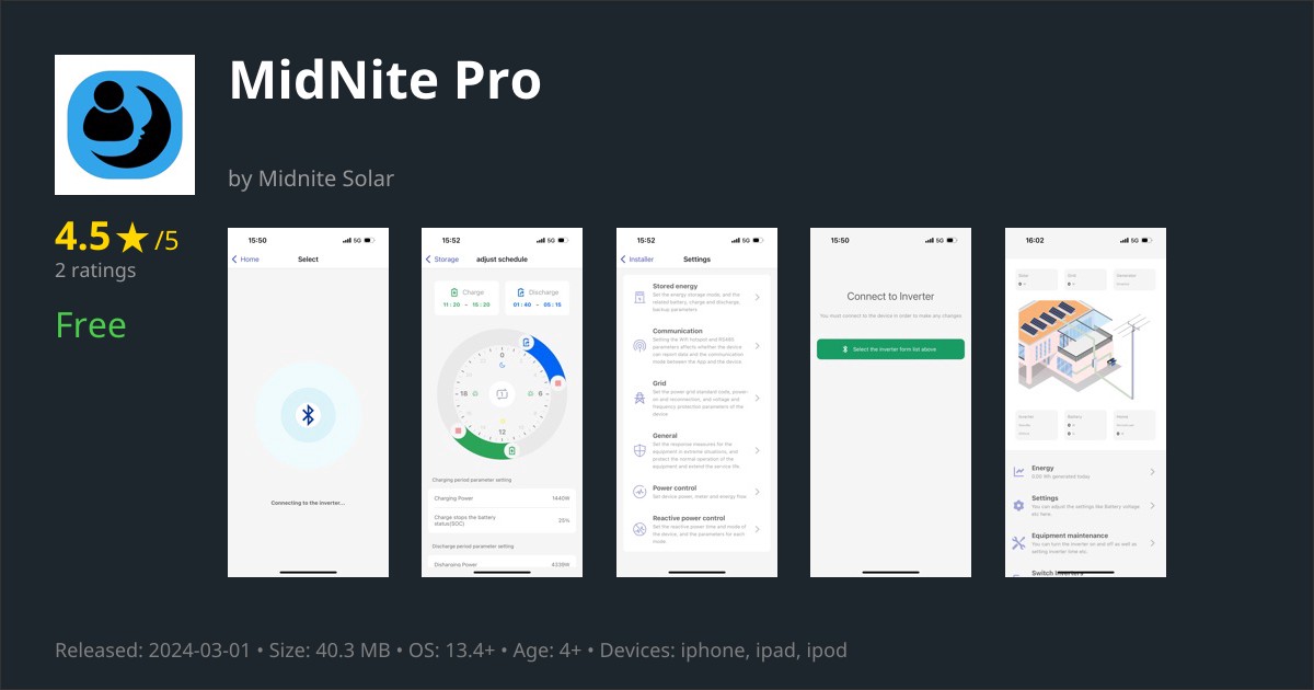MidNite Pro app
