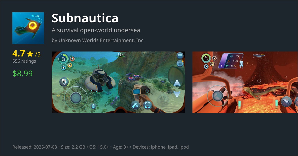 Subnautica Game Reviews – Features, Alternatives & User Ratings