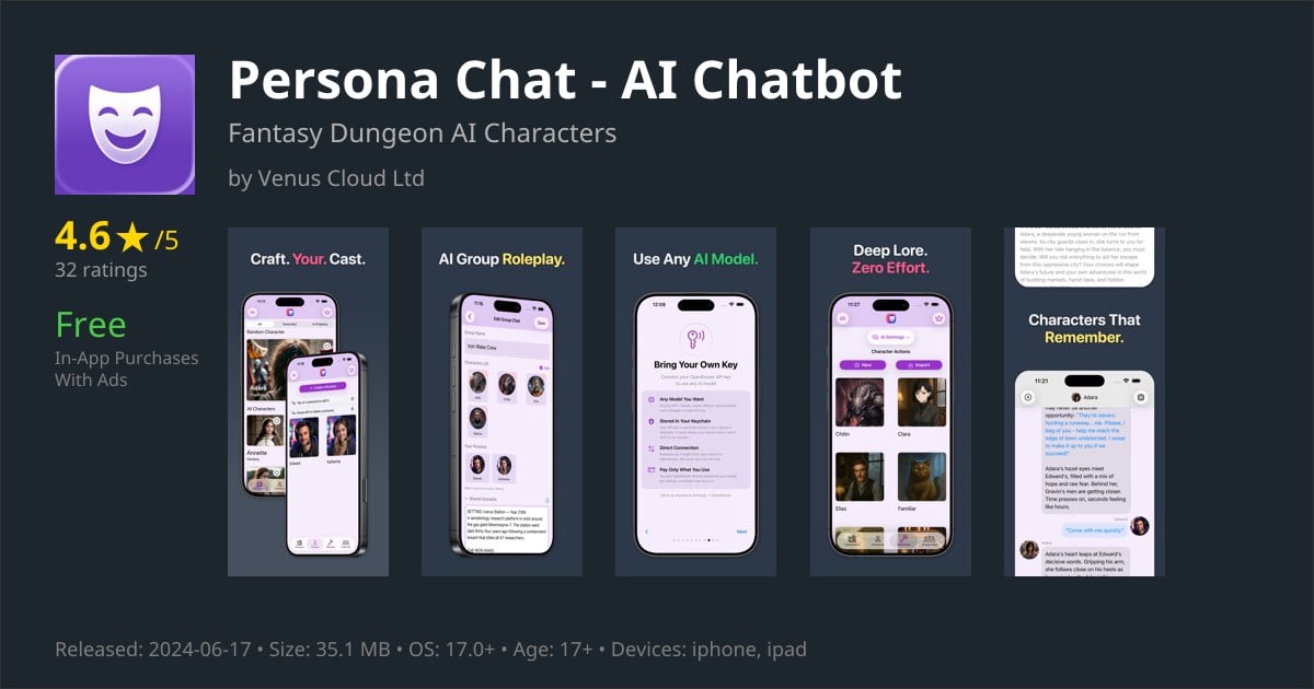 Persona Chat app for iPhone — Download
