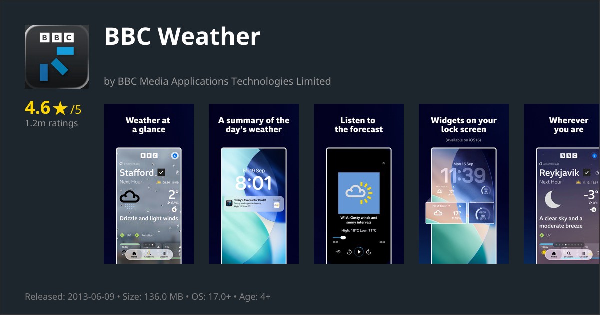 BBC Weather app for iOS — Download
