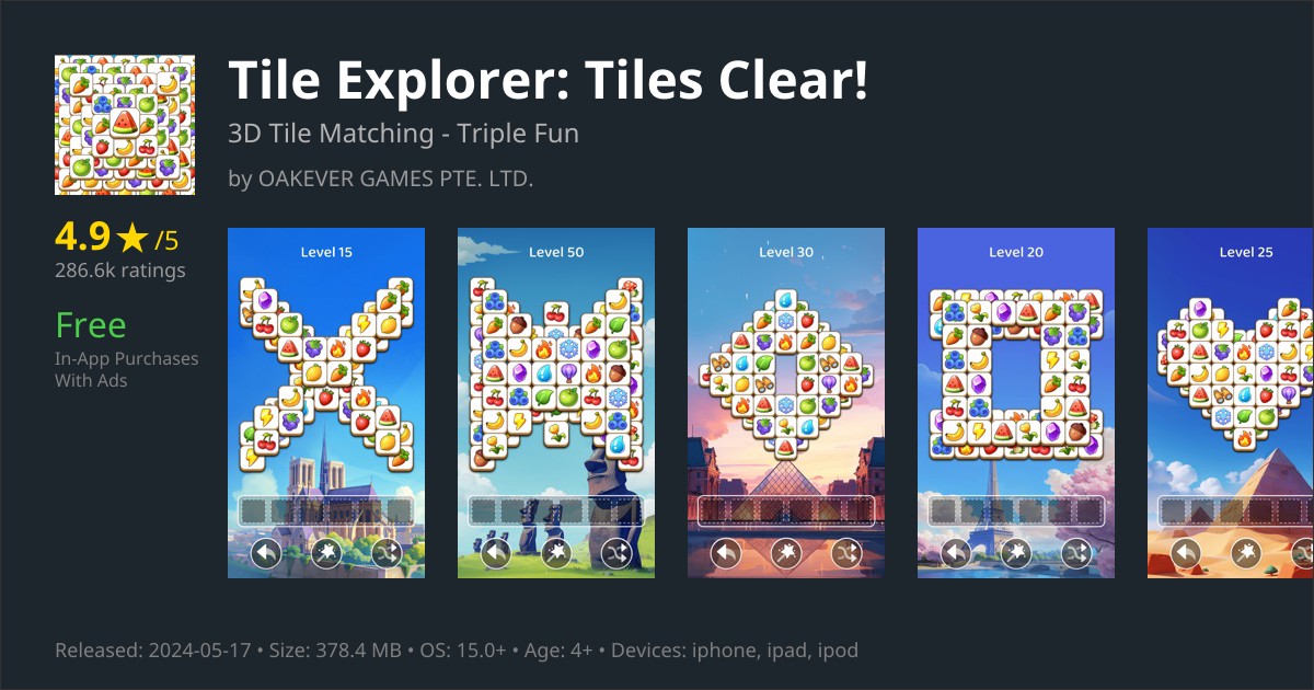 Tile Explorer Reviews | Read user reviews of Tile Explorer: Tiles Clear!