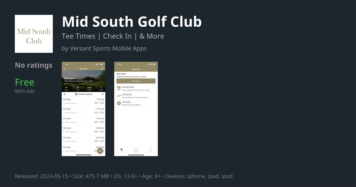 Mid South Golf Club App Reviews – Features, Alternatives & User Ratings