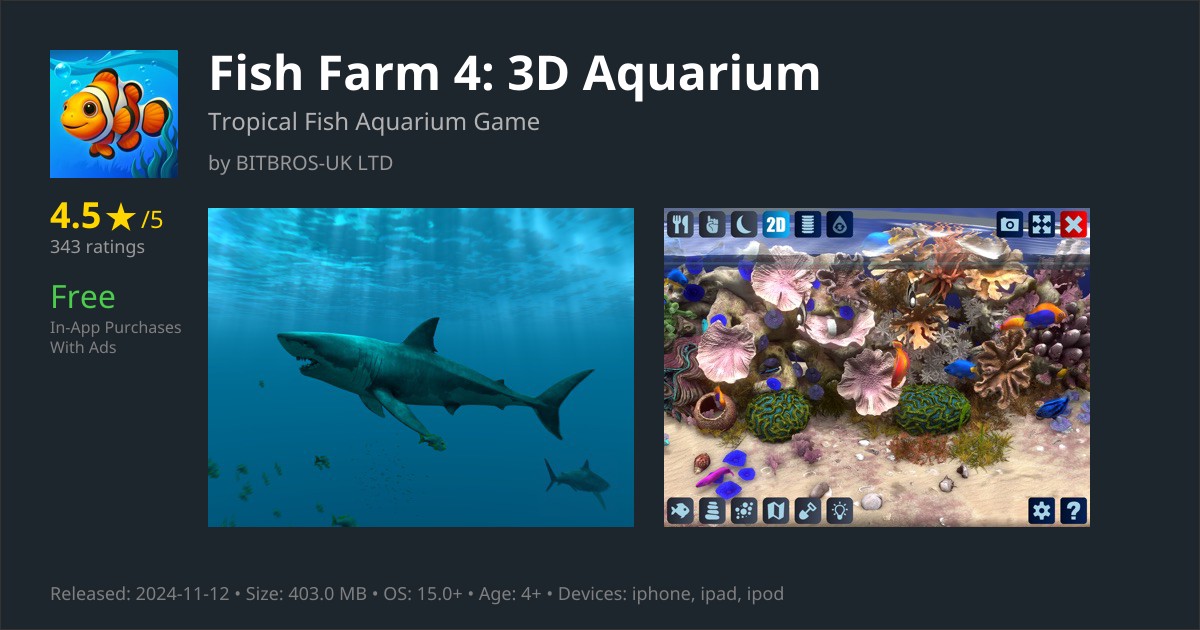 Fish Farm 4: 3D Aquarium - Fish Breeding Game | AppsHunter