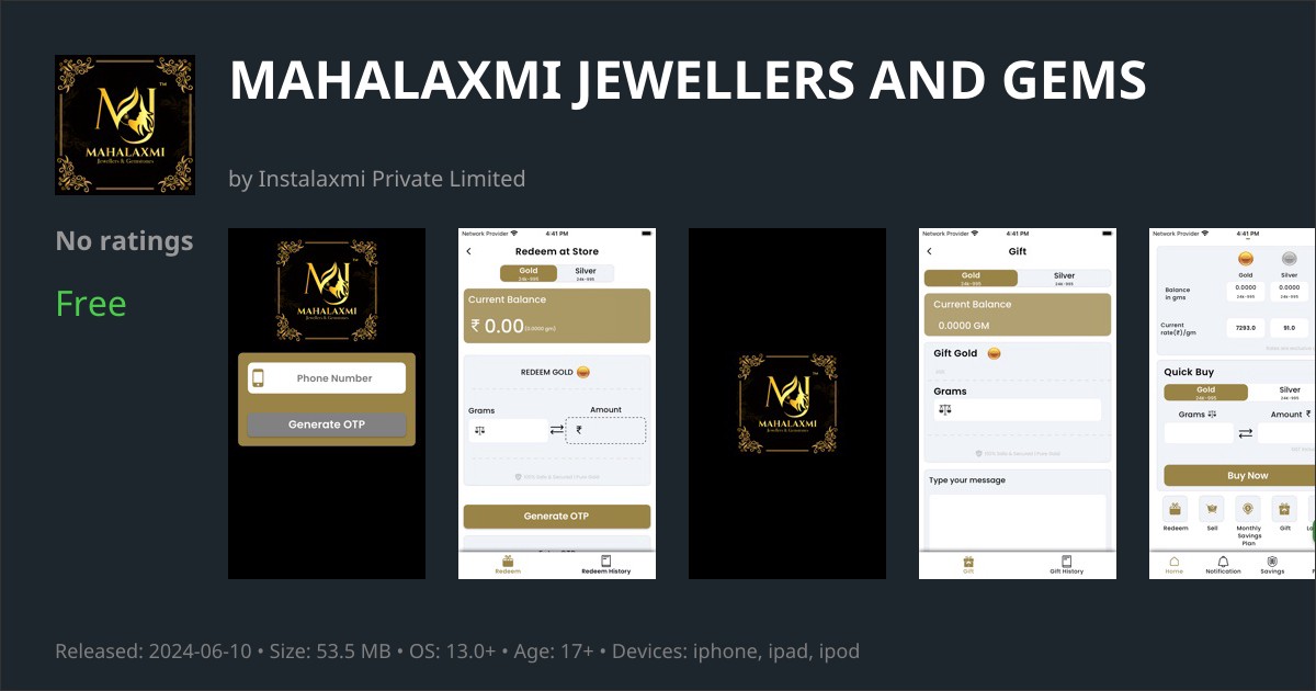 MAHALAXMI JEWELLERS AND GEMS App for iPhone - Download