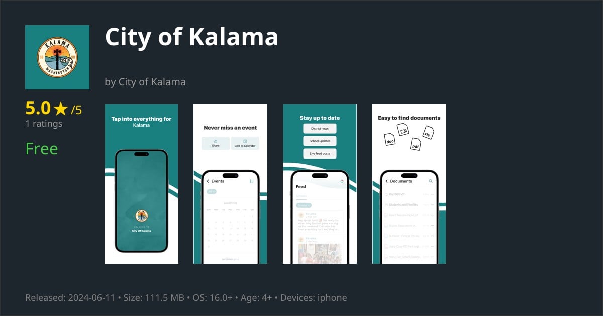 City of Kalama App for iPhone - Download