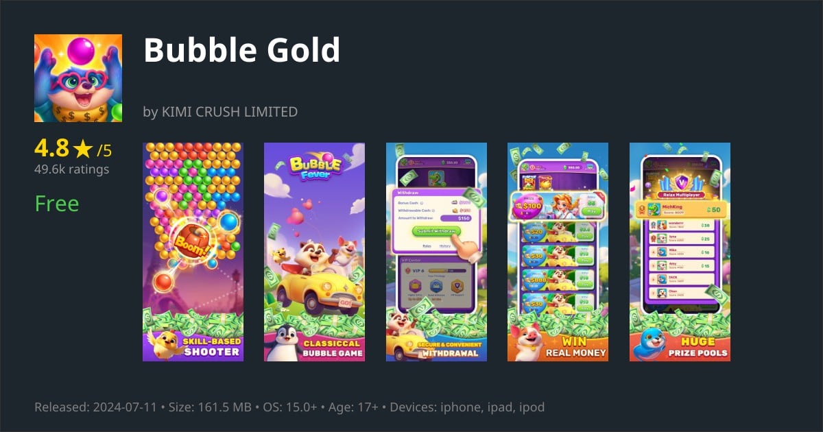 Bubble Gold game for iPhone — Download