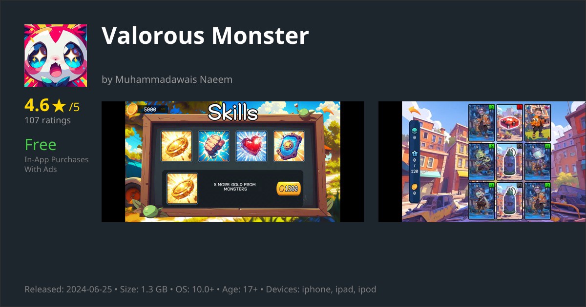 Valorous Monster Game Reviews – Features, Pricing & User Ratings