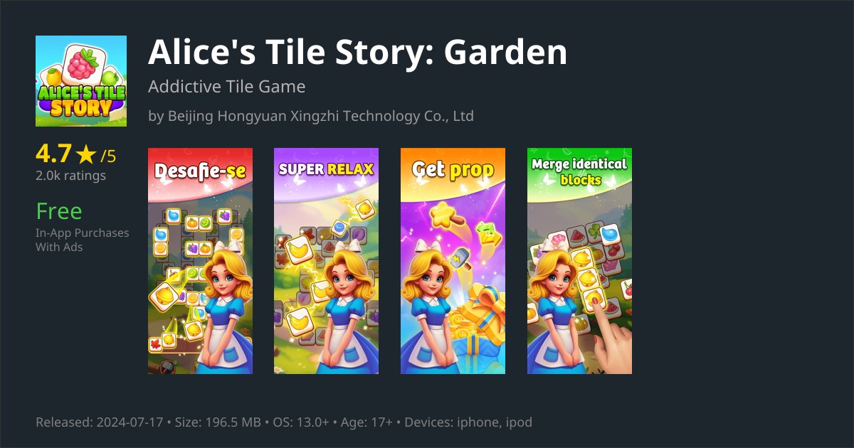 Alice's Tile Story Game Reviews – Features, Pricing & User Ratings