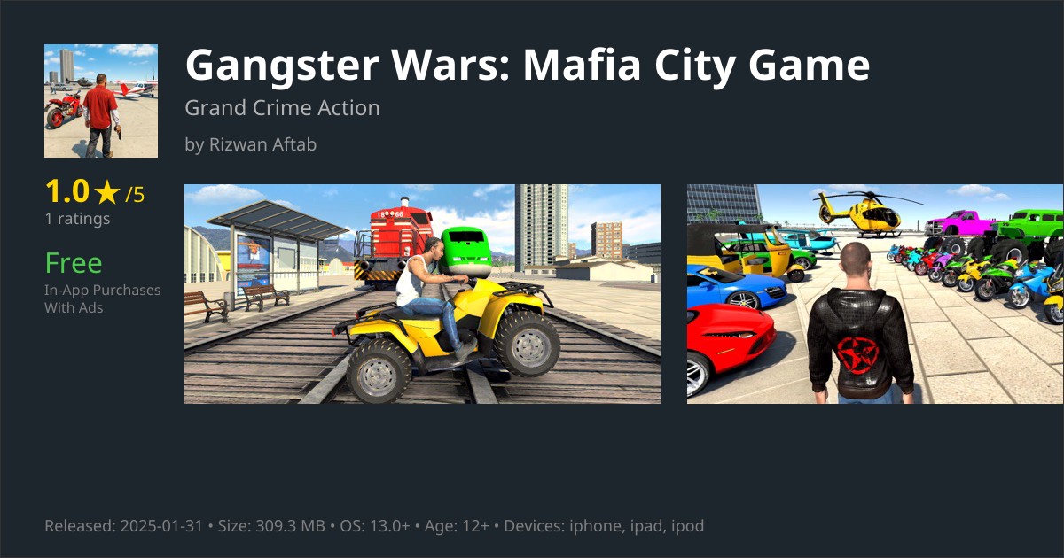 Gangster Wars Game for iPhone - Download