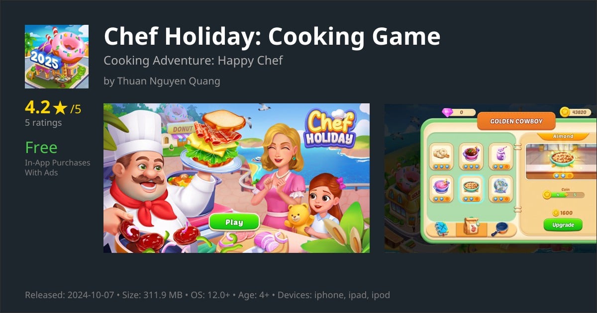 Chef Holiday game for iPhone — Download
