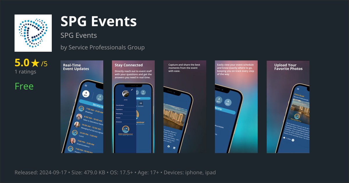 SPG Events App for iPhone - Download