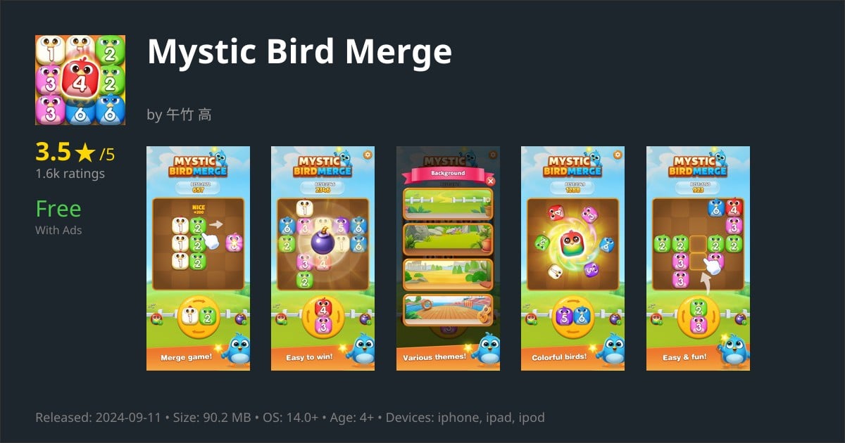 Mystic Bird Merge Game Reviews – Features, Alternatives & User Ratings