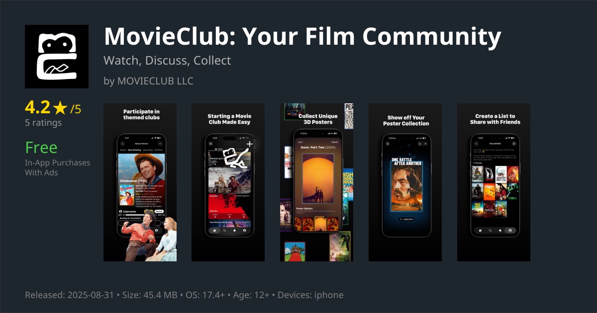 MovieClub App Reviews – Features, Pricing & User Ratings