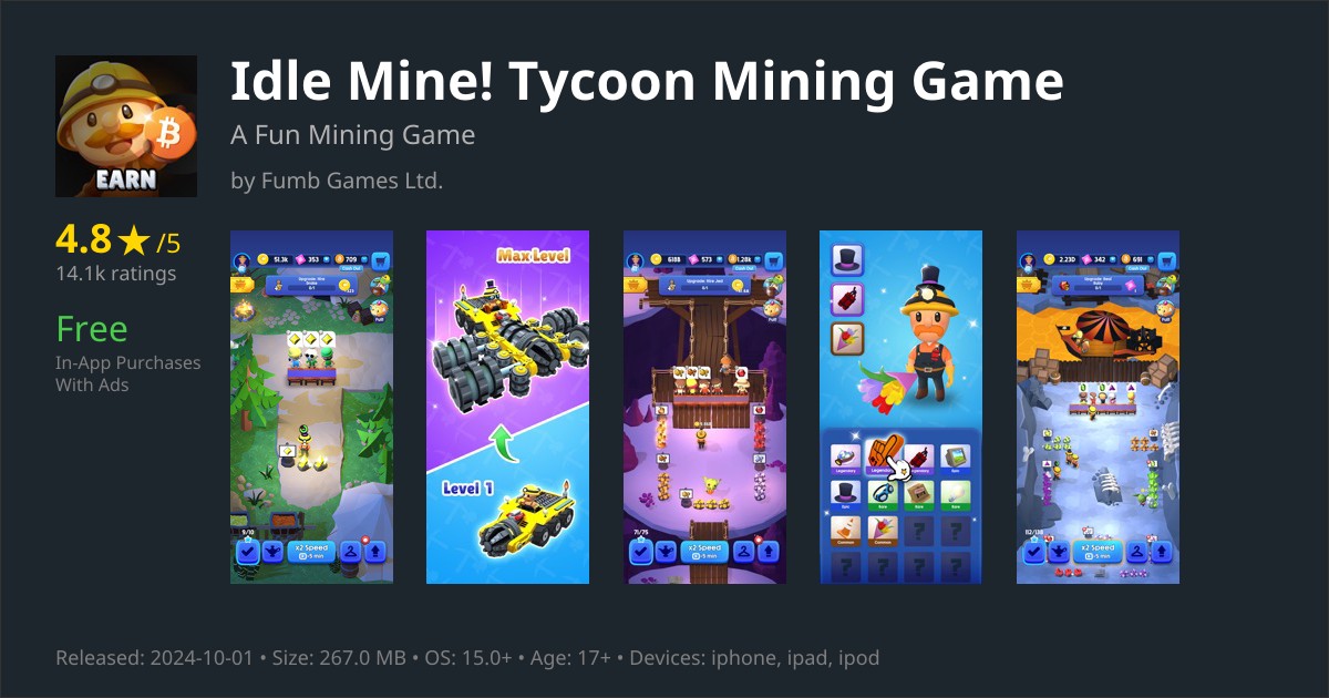 Idle Mine! Game Reviews – Features, Pricing & User Ratings