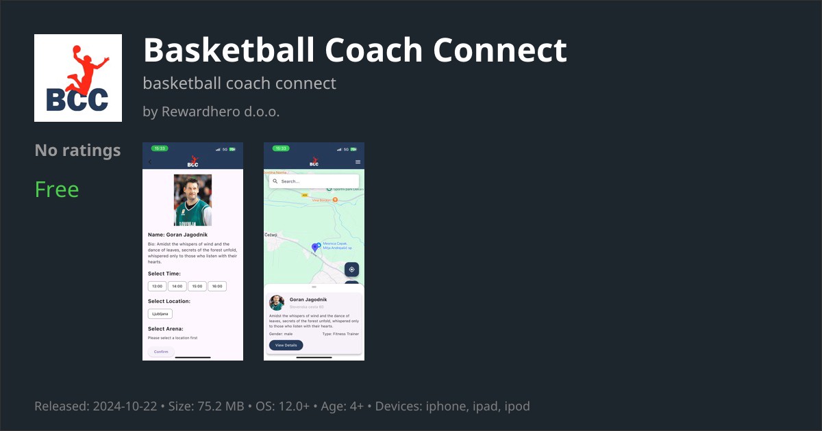 Basketball Coach Connect app for iPhone — Download