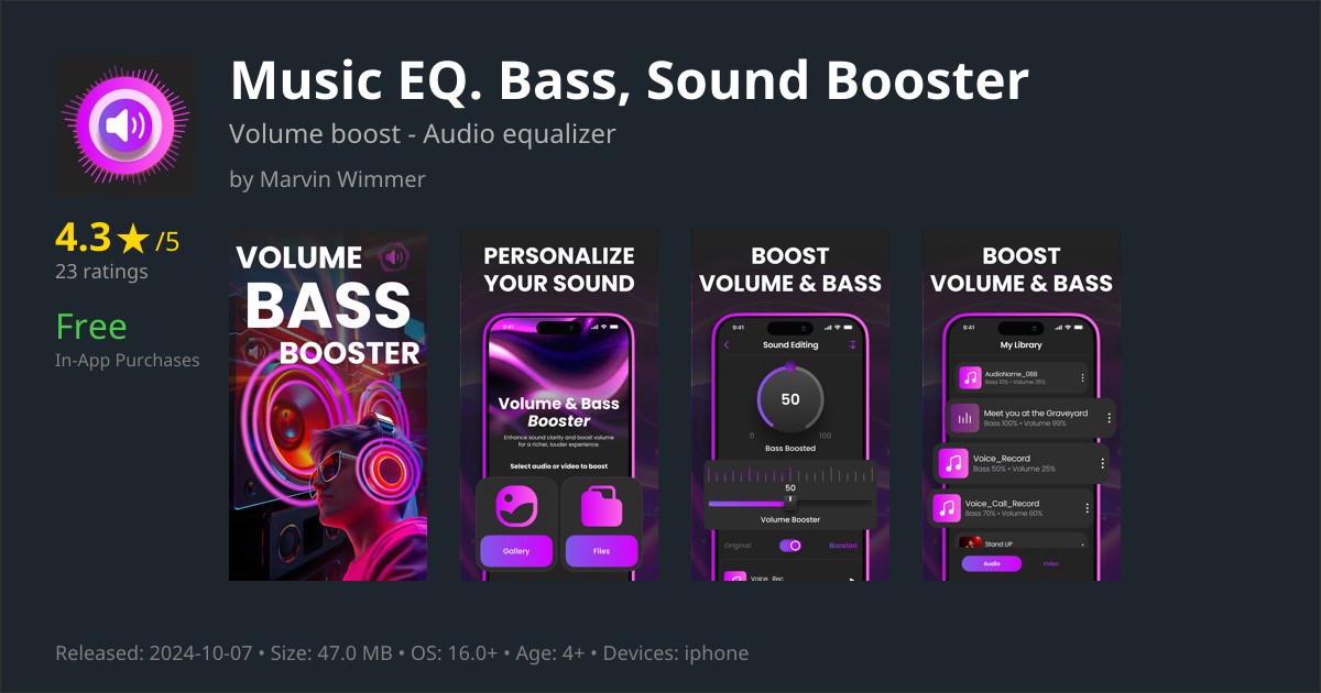 Music EQ - Bass Booster & Sound Equalizer
