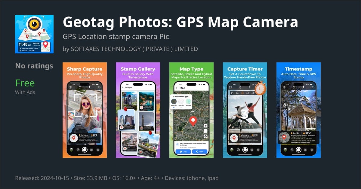 Geotag Photos app for iPhone — Download