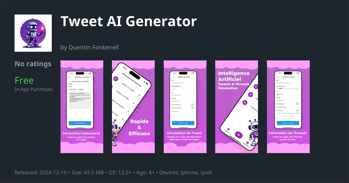 Tweet AI Generator App Reviews – Features, Pricing & User Ratings