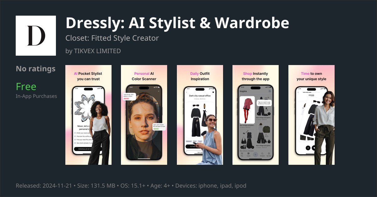 Dressly app for iPhone — Download
