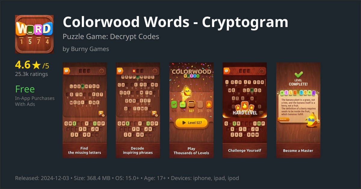 Colorwood Words Game Reviews – Features, Pricing & User Ratings
