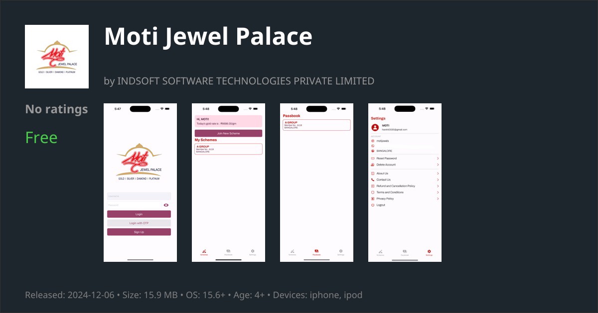 Moti Jewel Palace app for iPhone — Download