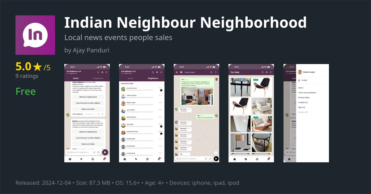 Indian Neighbour Neighborhood App Reviews – Features, Alternatives ...