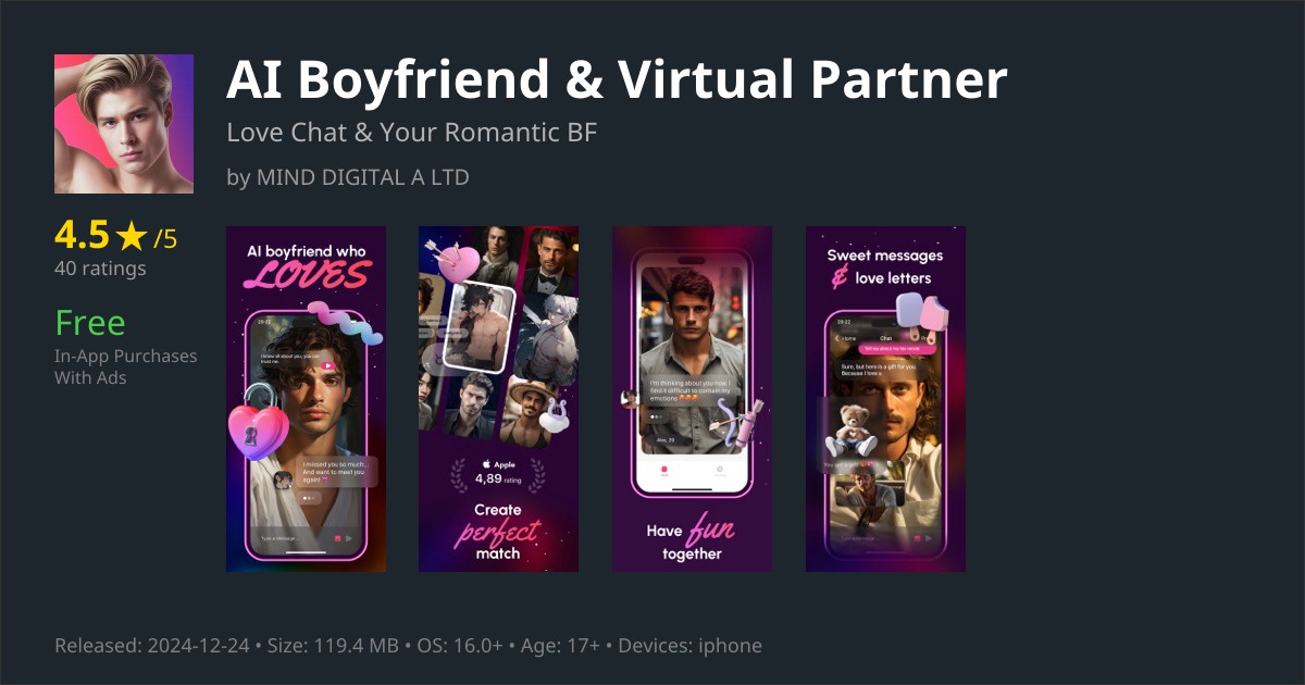 AI Boyfriend & Virtual Partner App Reviews – Features, Pricing & User ...