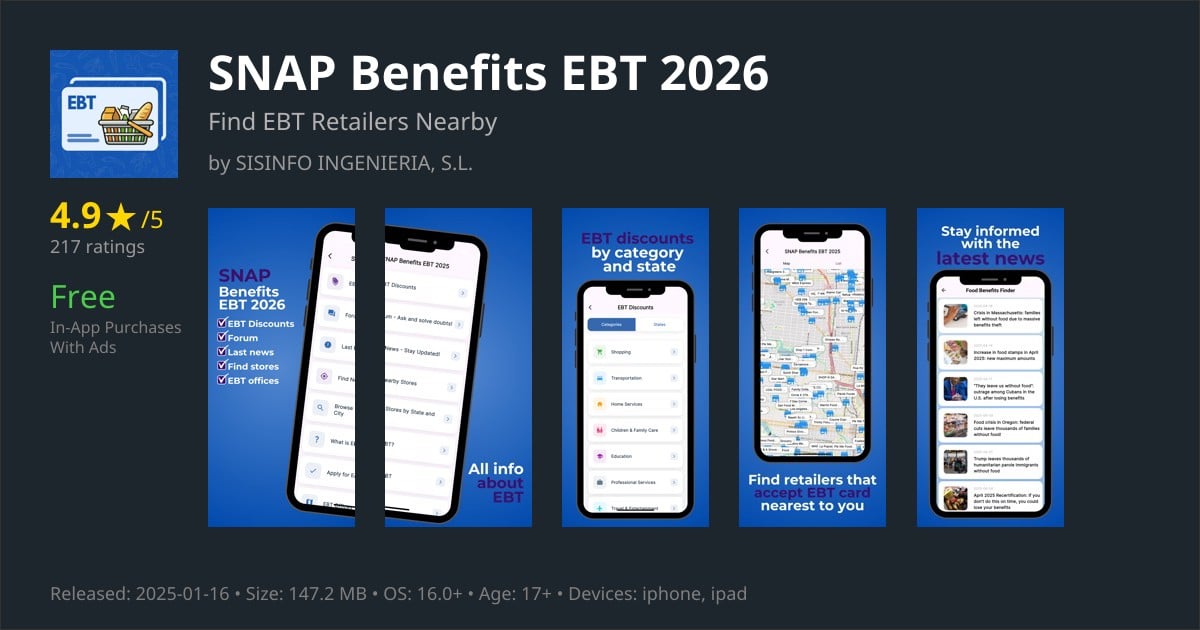 SNAP Benefits EBT 2026 App Reviews – Features, Pricing & User Ratings