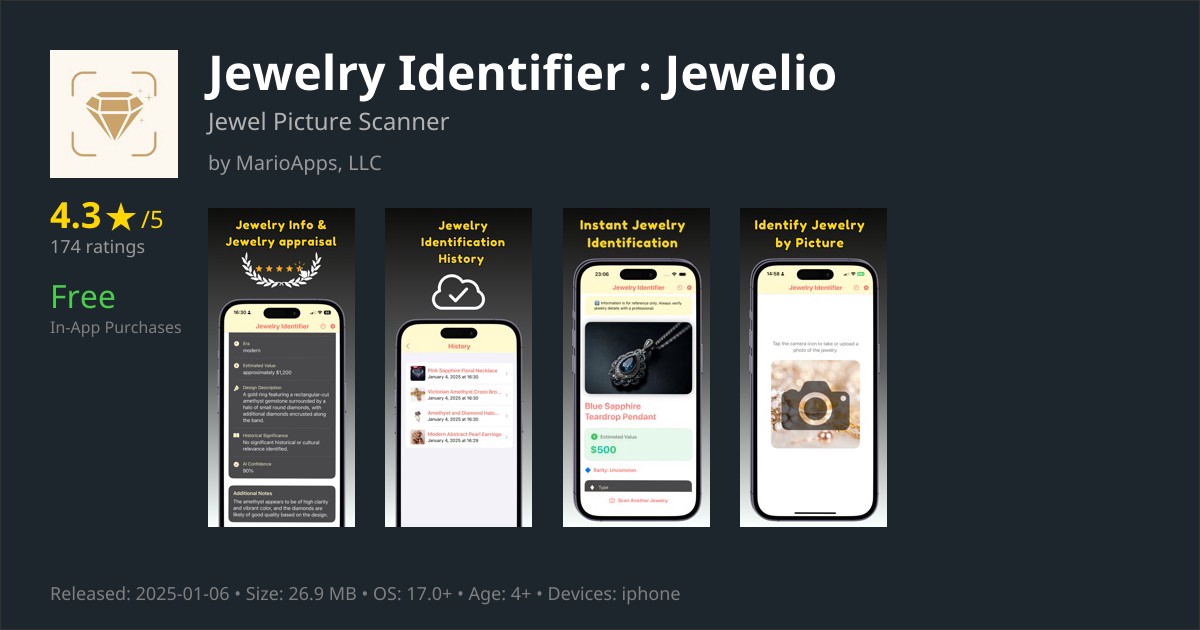 Jewelry Identifier ° App Reviews – Features, Pricing & User Ratings