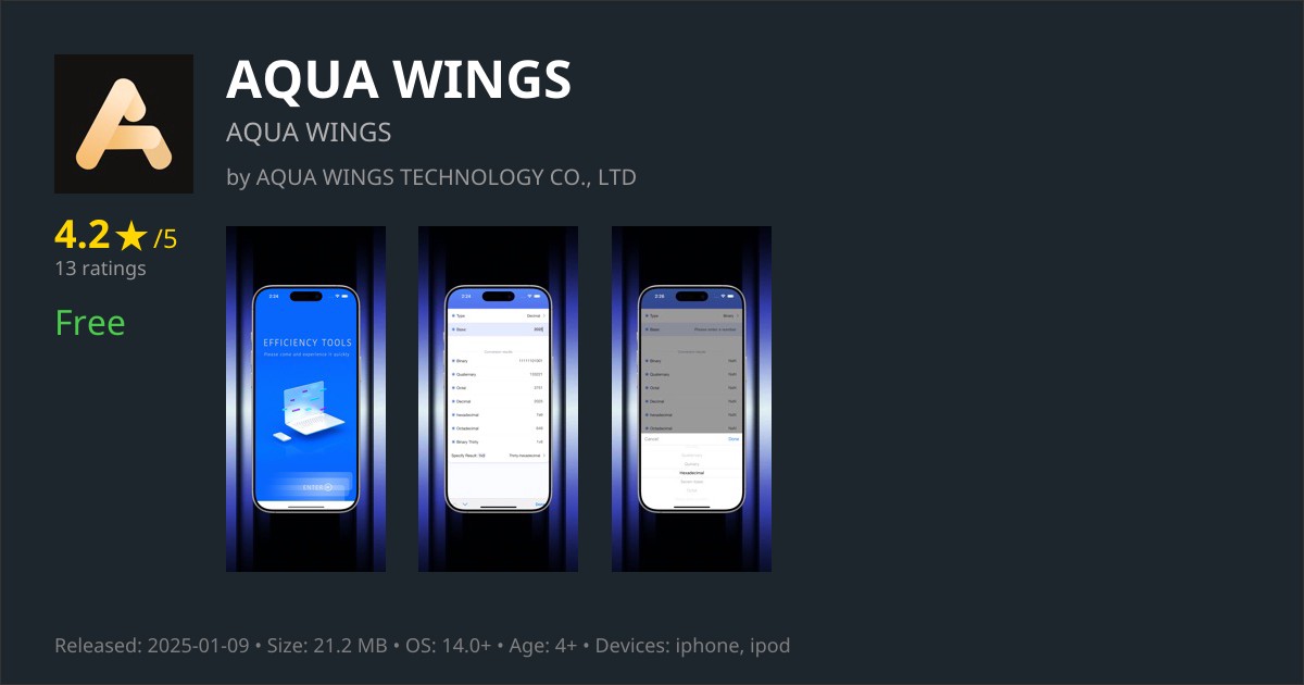 AQUA WINGS App Reviews – Features, Alternatives & User Ratings