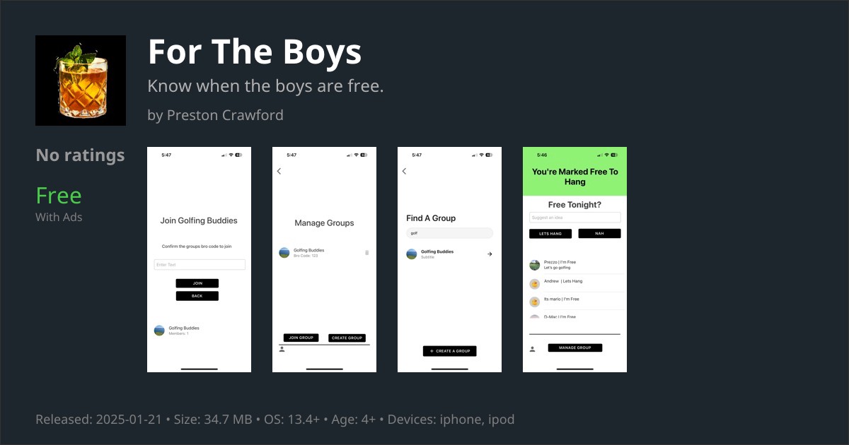For The Boys App for iPhone - Download
