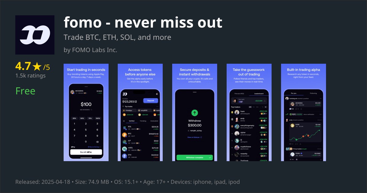 fomo app for iPhone — Download