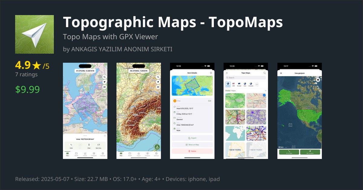 Topographic Maps App Reviews – Features, Alternatives & User Ratings